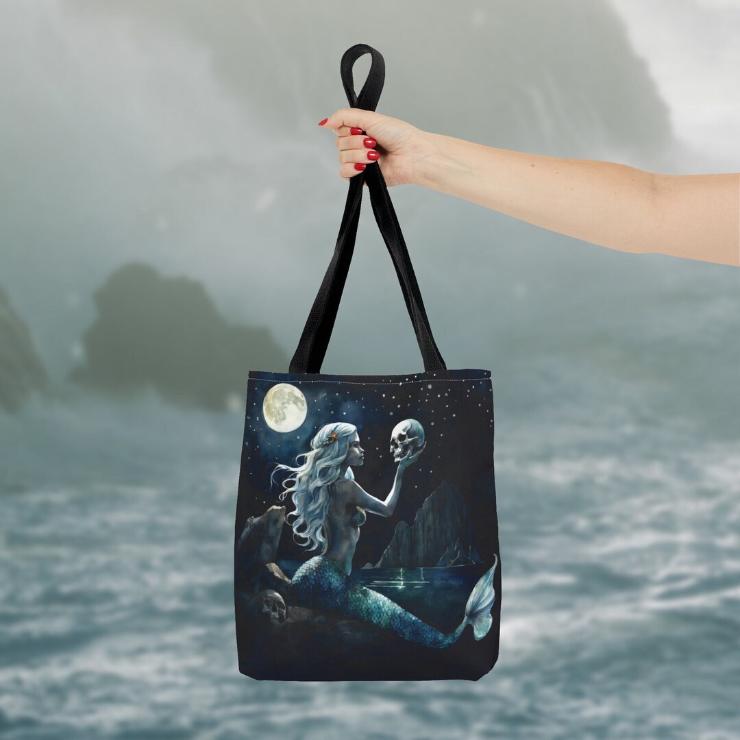 Mermaid Treasures Mermaid Beach Bag Large Tropical Tote Bag Beachy Book ...