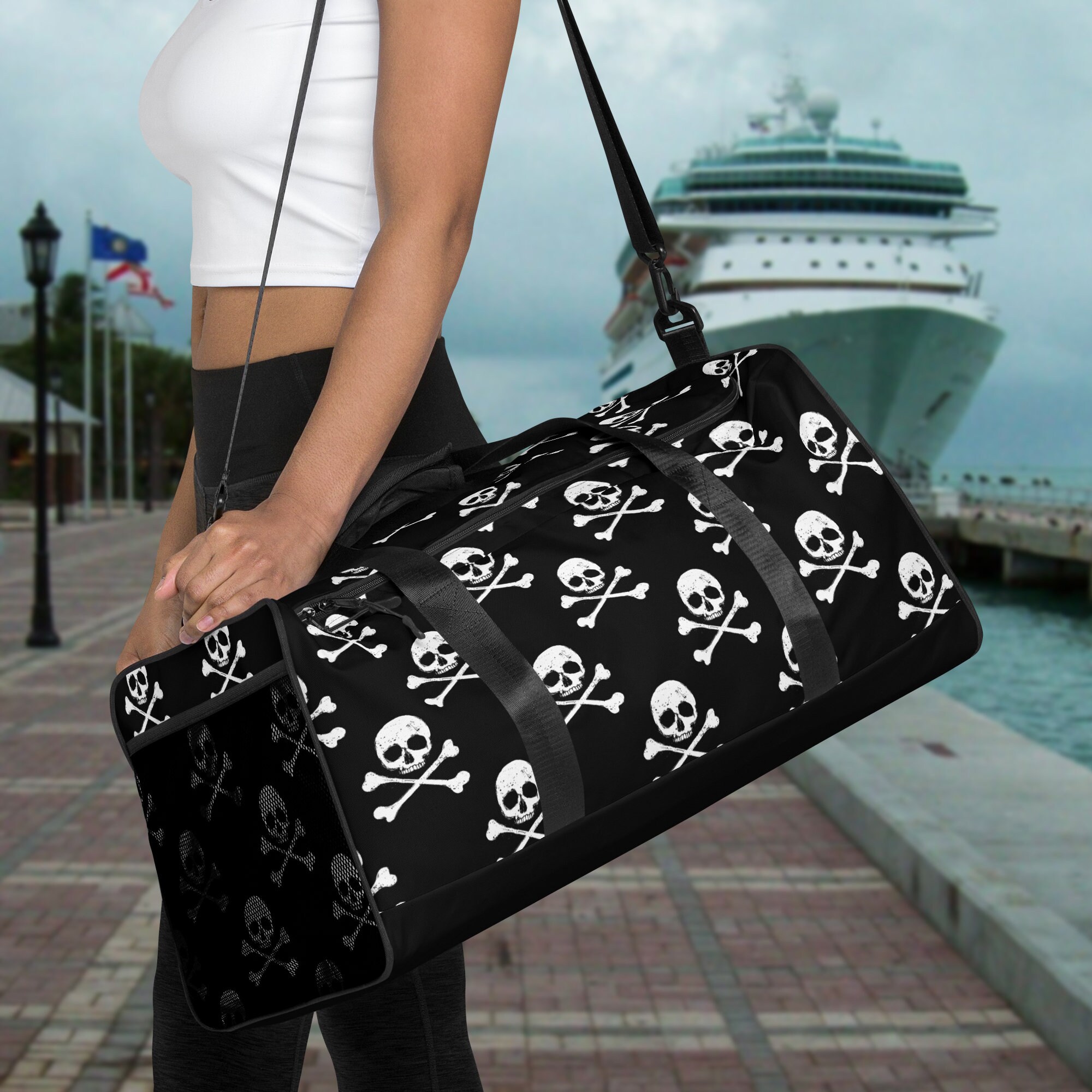 Pirate Skull & Crossbones Duffle Bag Pirate Travel Bag - Etsy