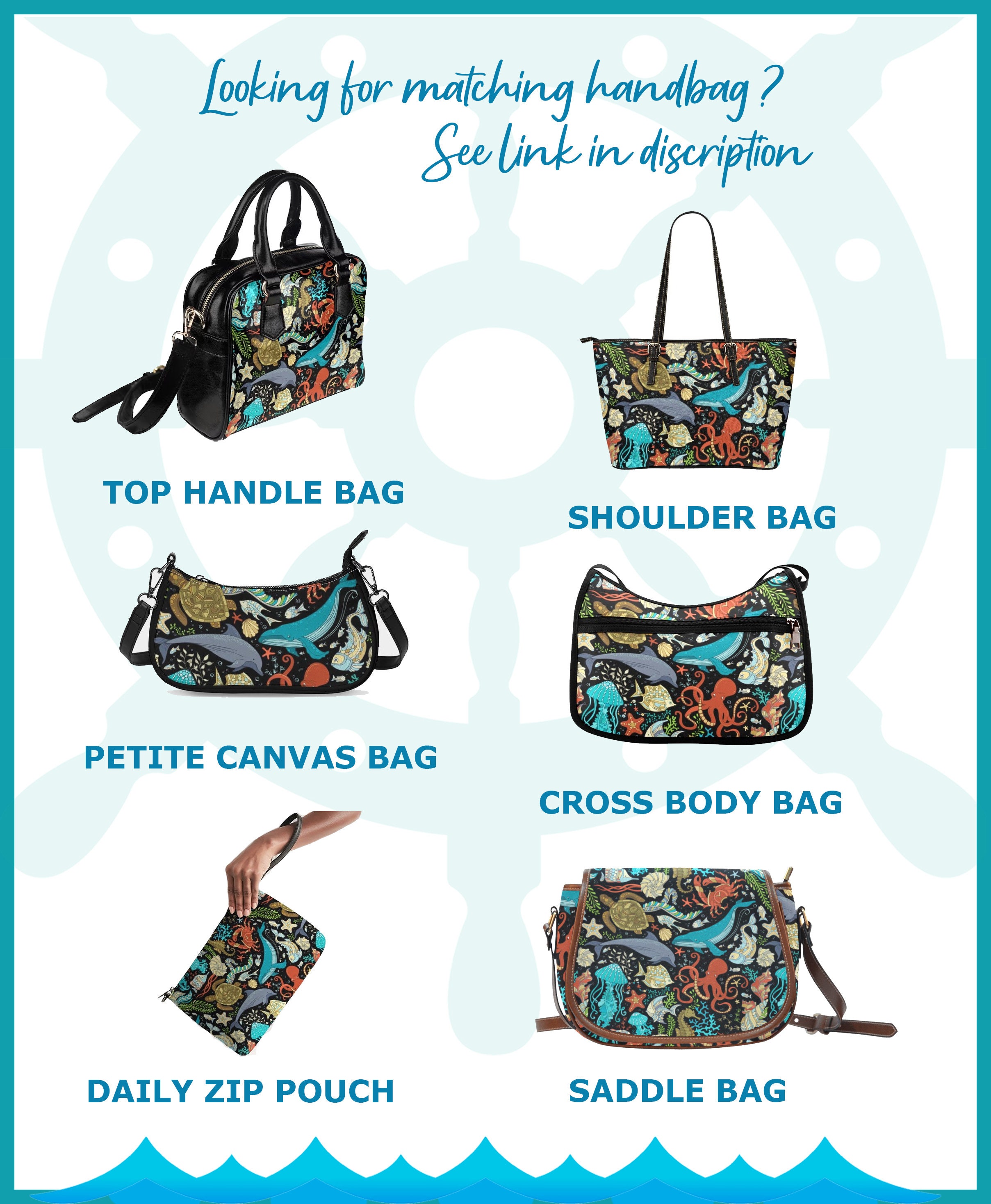 Sea Life Zipper Wallet Ocean Life Zipper Wallet Gifts for Ocean Lovers ...