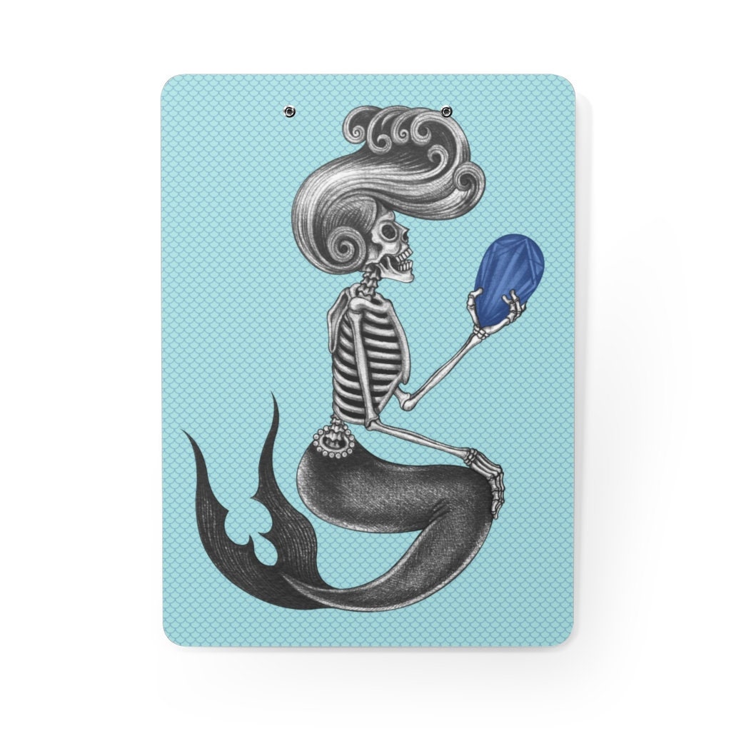 Gothic Mermaid Clipboard Personalized Mermaid Clipboard Mermaid Office ...