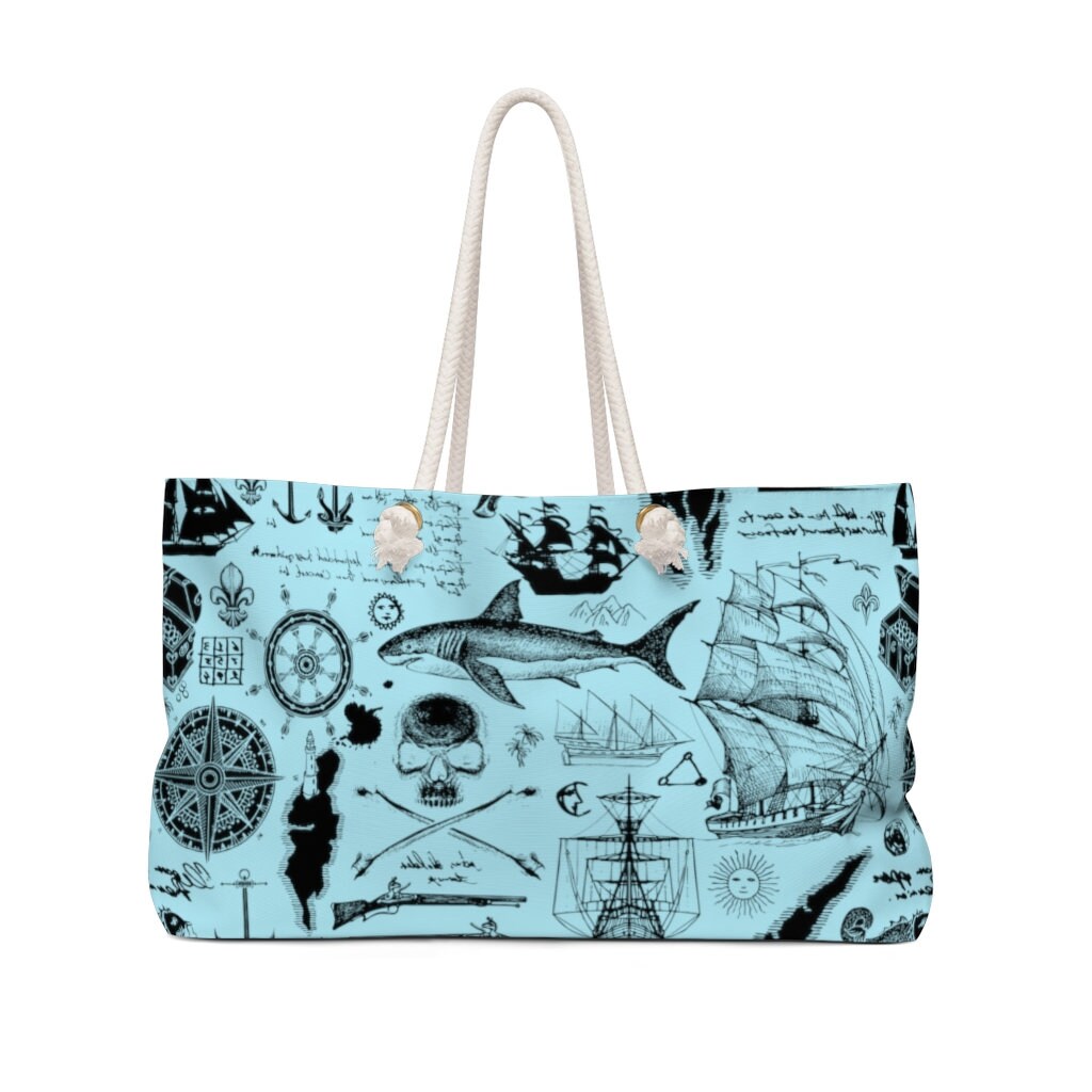 Pirate Weekender Bag Pirate Themed Beach Bag Summer Tote - Etsy