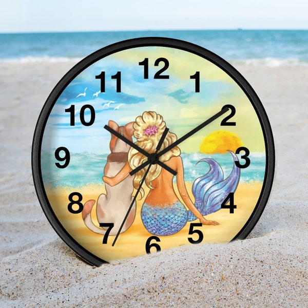 Mermaid Wall Clock - Etsy