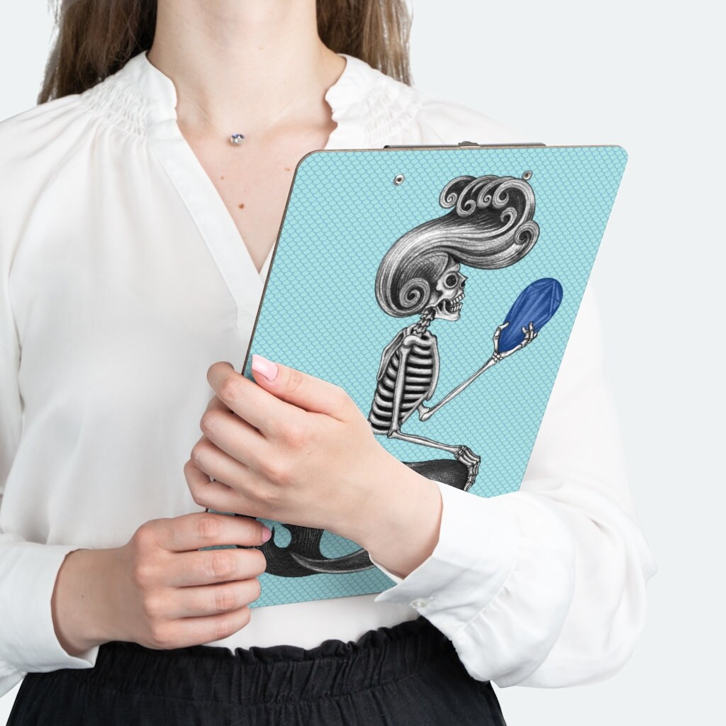 Gothic Mermaid Clipboard Personalized Mermaid Clipboard Mermaid Office ...