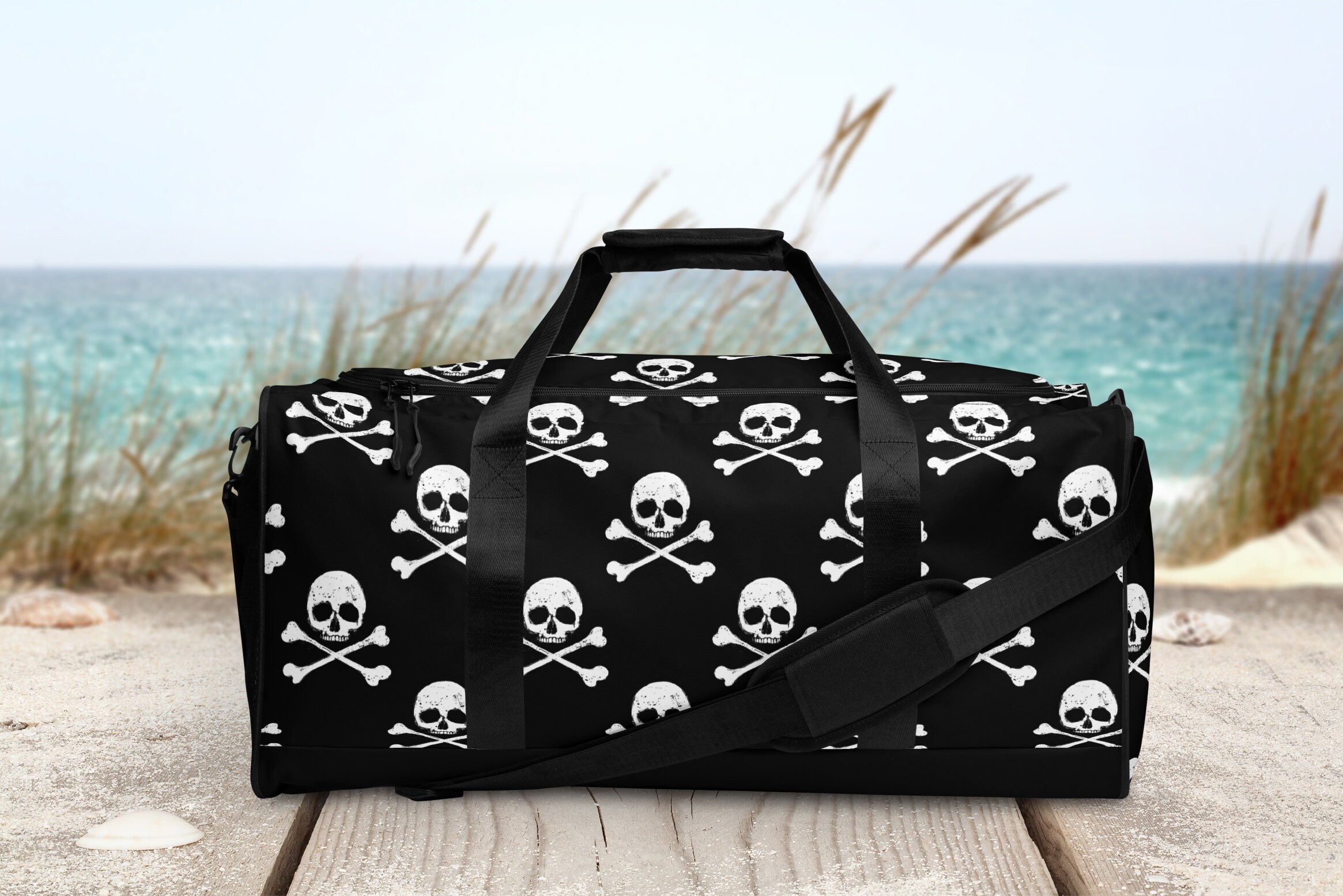 Pirate Skull & Crossbones Duffle Bag Pirate Travel Bag - Etsy