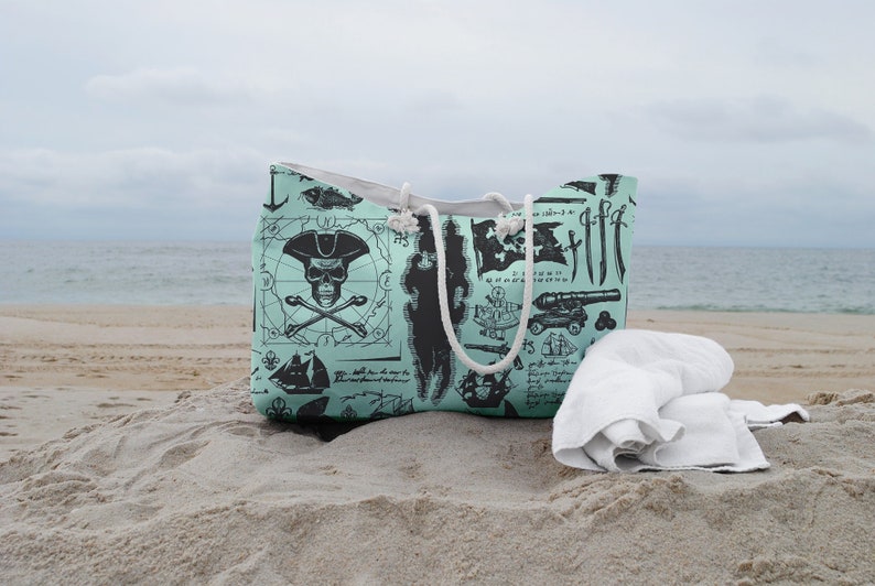 Pirate Weekender Bag Pirate Themed Beach Bag Summer Tote - Etsy