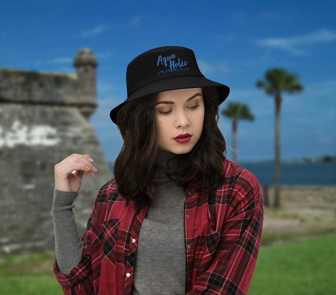 Bucket Hat, Aquaholic, Beach Vibes, Beach Hats, Hats for Ocean Lovers ...