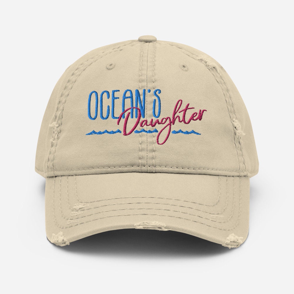 Ocean's Daughter Distressed Baseball Cap Ocean Gifts - Etsy