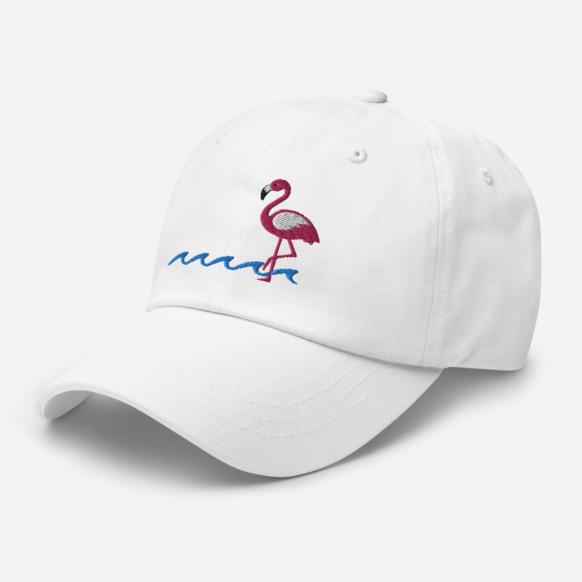 Flamingo Wave Dad Hat Flamingo Ball Cap Tropical Baseball - Etsy