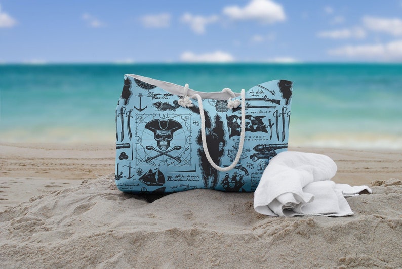 Pirate Weekender Bag Pirate Themed Beach Bag Summer Tote - Etsy