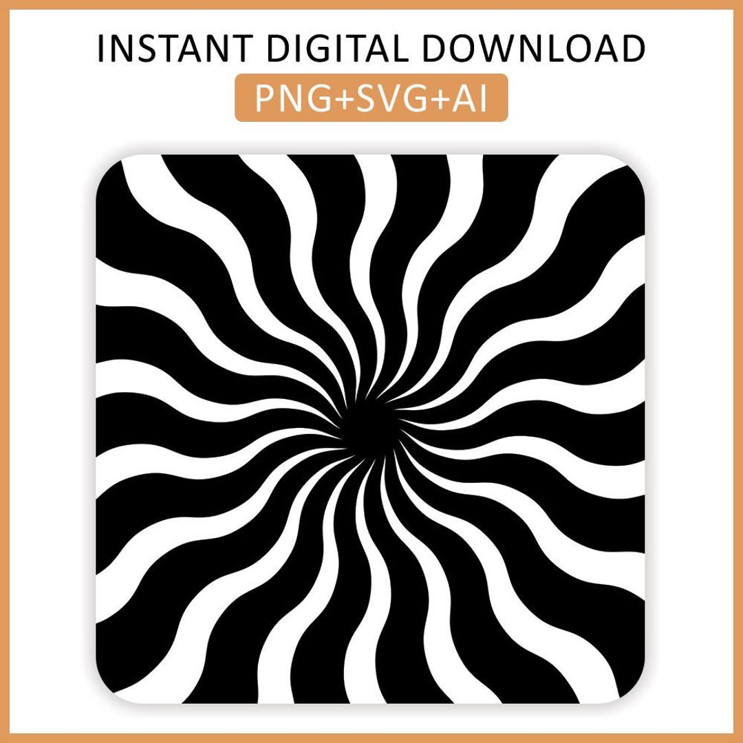 Sunburst Pattern Svg Files, Wavy Sunray Pattern Svg, Vector Files ...