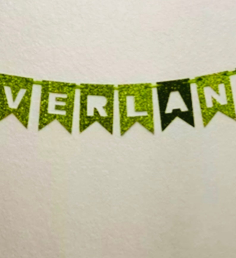 Ready to Ship Peter Pan Neverland Banner Glitter Cardstock Birthday ...