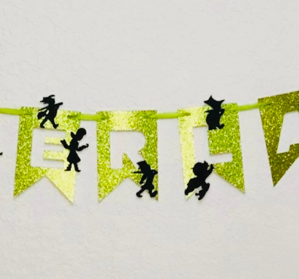 Peter Pan Neverland Banner Glitter Cardstock Custom Birthday Party ...