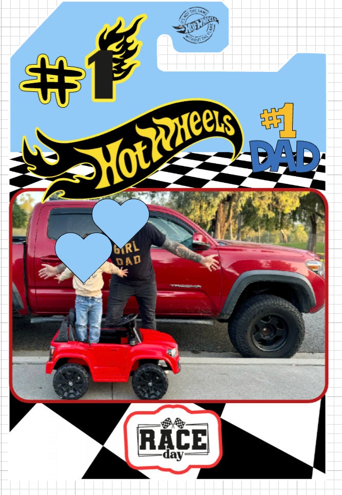 Race Car Fathers Day / Hot Wheels Personalized /thanks for Ricing Over ...