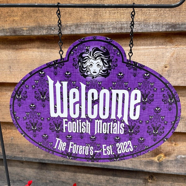 Welcome Foolish Mortals Sign - Etsy