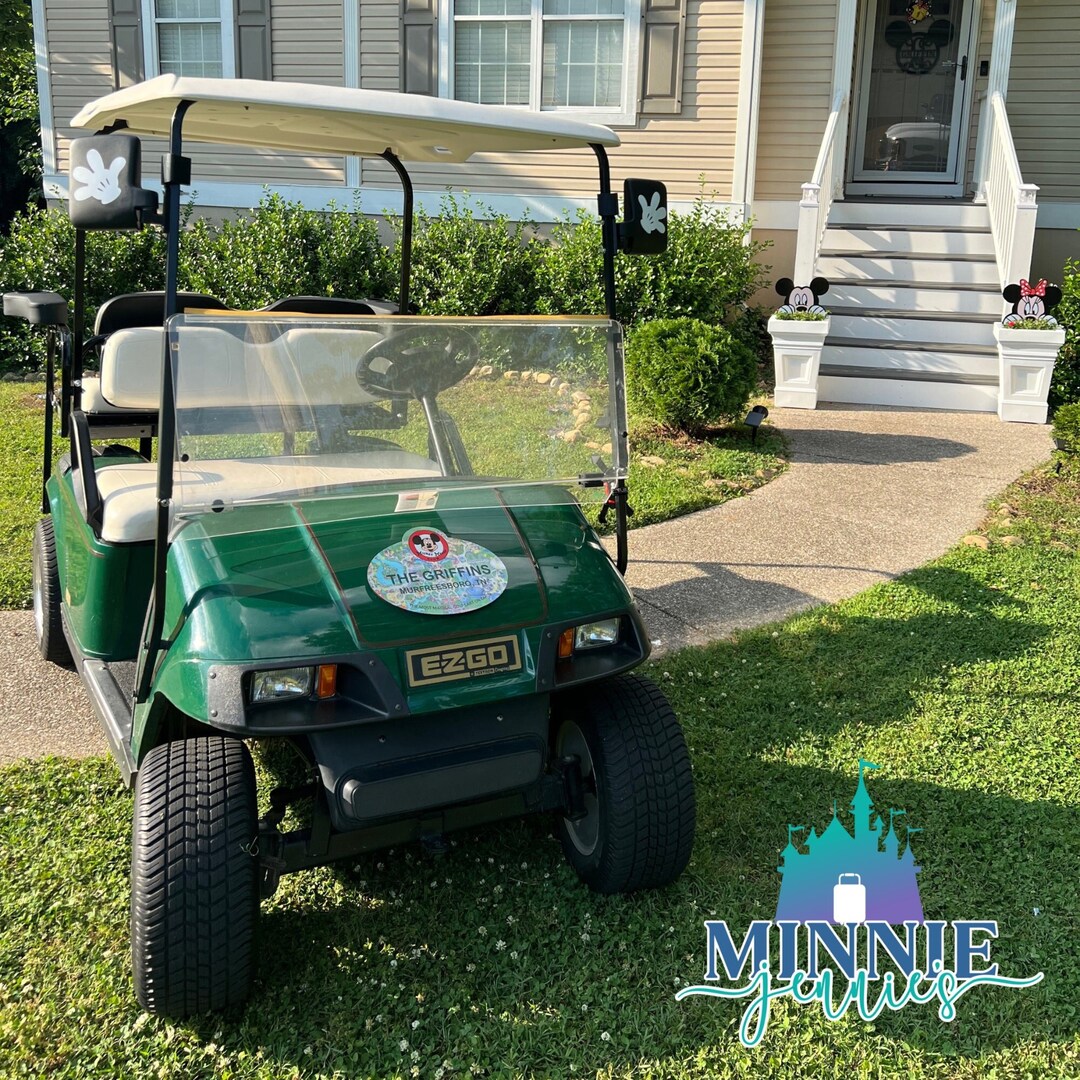 Disney GOLF CART Sign - Customized Personalized Sign Outdoor Decor ...