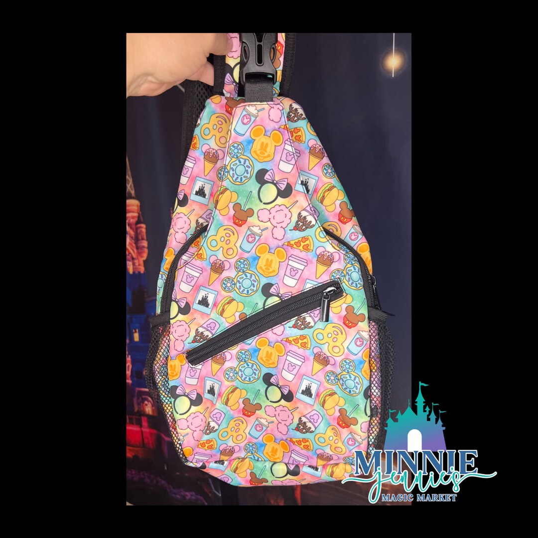 Disney Snacks Tie-dye Sling Disney World Trip Bag Sling Pack Chest Bag ...