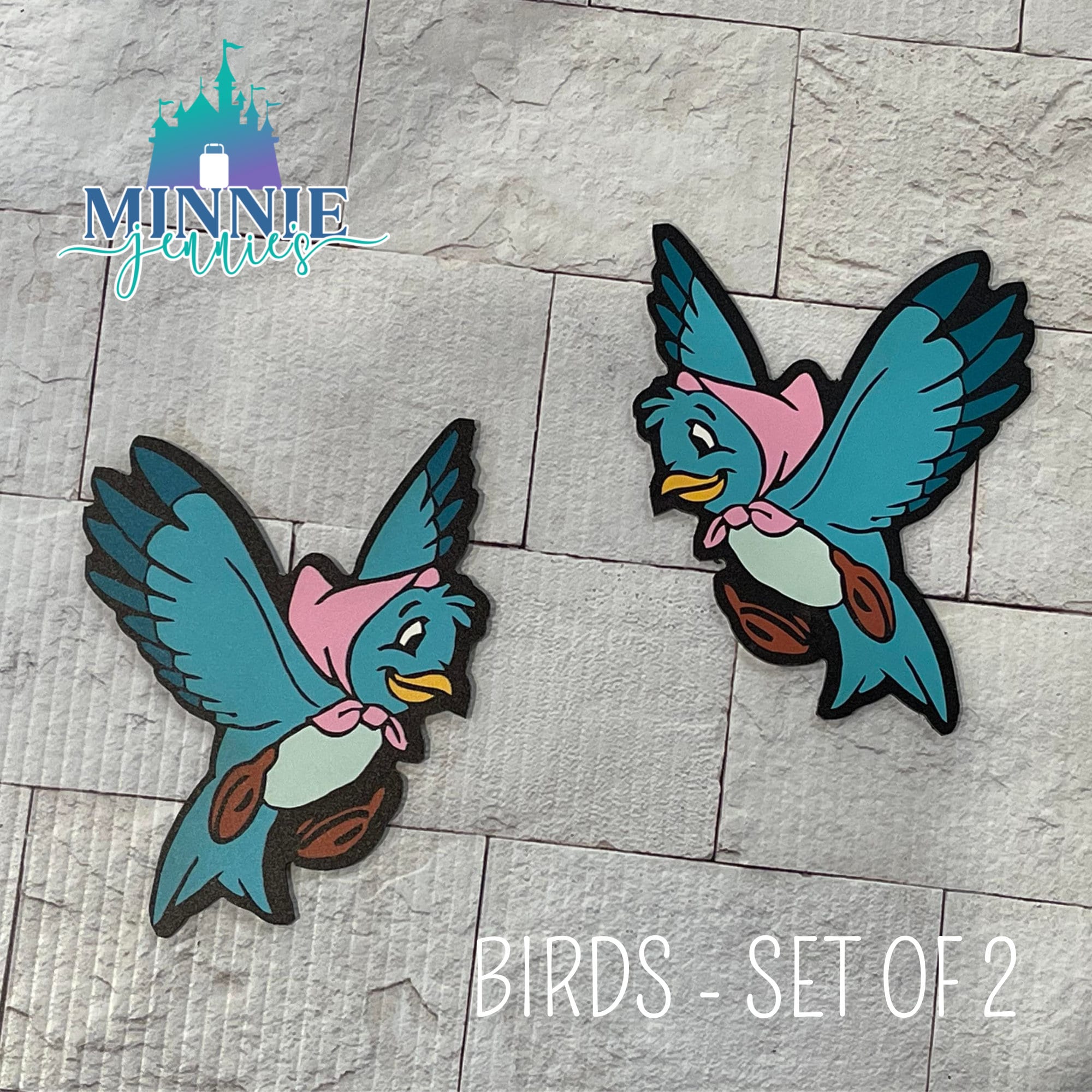 Cinderella Birds Holding Ribbon