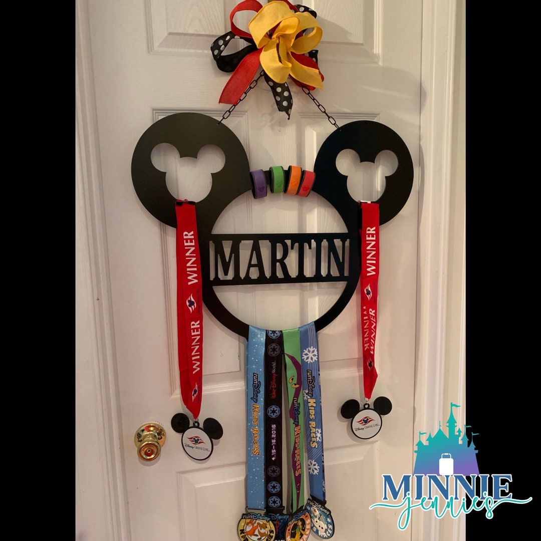 Rundisney Race Memorabilia Medal Display Wall or Door Decor Customized ...