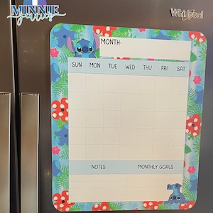 Stitch Dry Erase Board Planning Calendar ~ Disney Sign ~ Kitchen Office ...