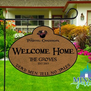 Pirates of the Caribbean Welcome Home Customized Personalized Door ...