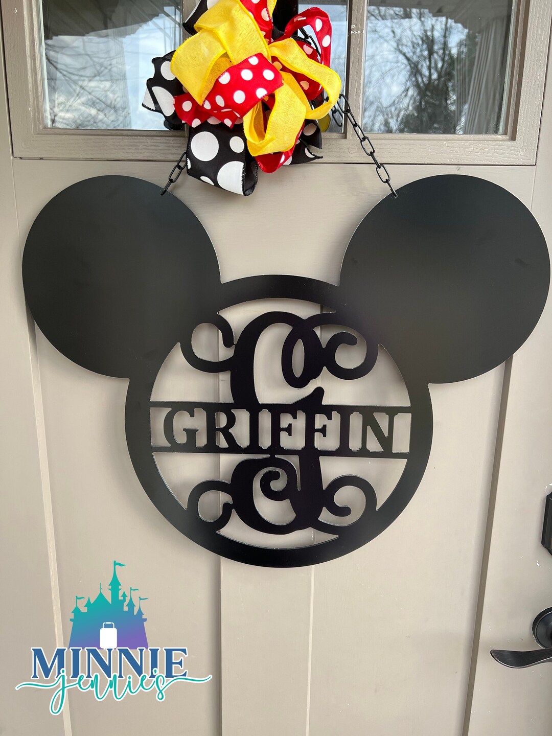 Mickey Mouse MONOGRAM Door Decor ~ Disney World Sign Outdoor WELCOME ...