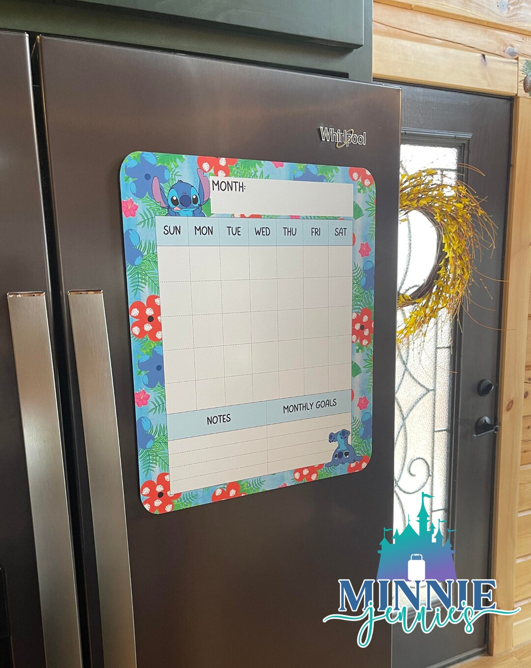 Stitch Dry Erase Board Planning Calendar ~ Disney Sign ~ Kitchen Office ...