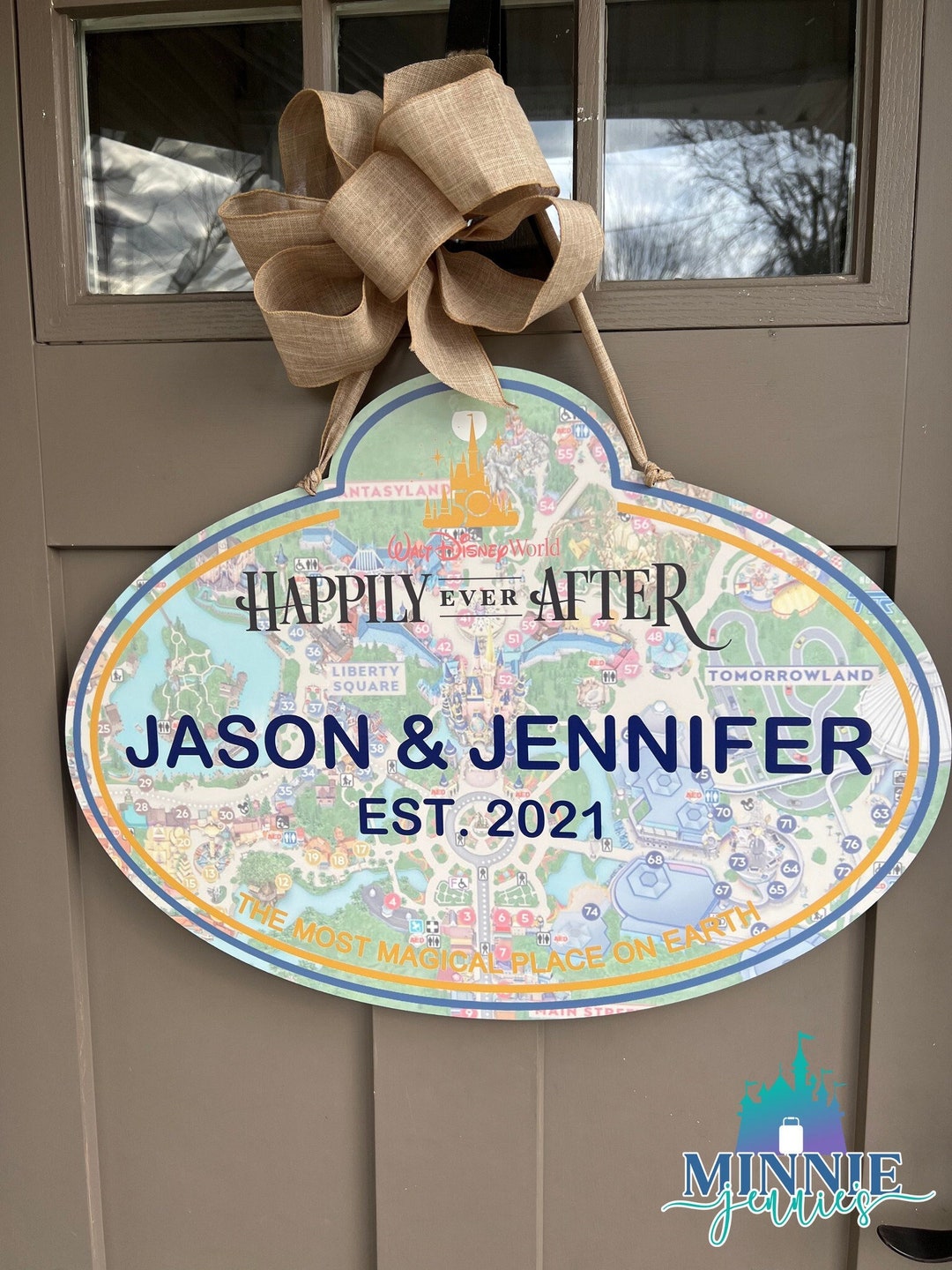 Happily Ever After Park Map 50th Magic Kindgom WELCOME HOME Customized ...