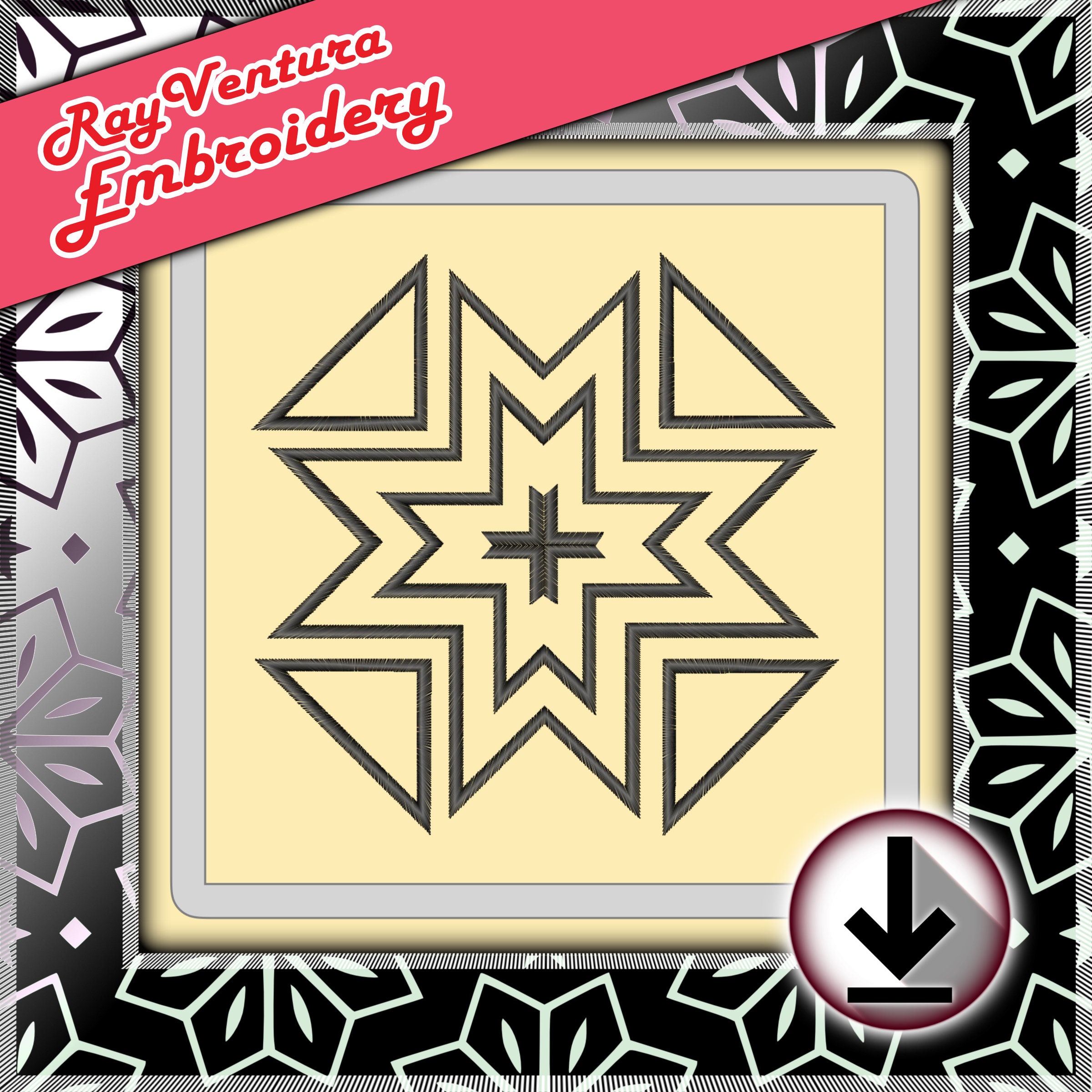 Tribal Pattern Embroidery File, Indigenous Embroidery Download, Digital ...