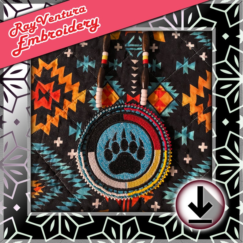Bear Paw 4 Directions, Machine Embroidery Download, Digital File only ...