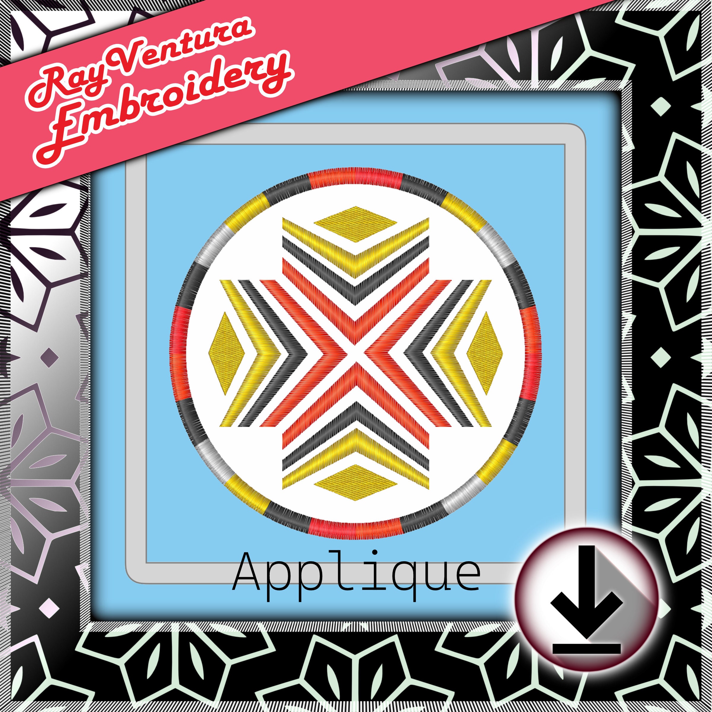 4 Directions Circle Design, Indigenous Embroidery Download, Digital ...