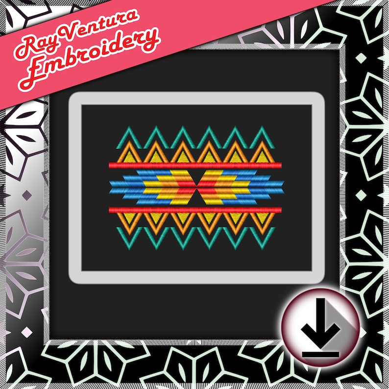 Tribal Satin Stitch Pattern, Machine Embroidery Download, Digital File ...