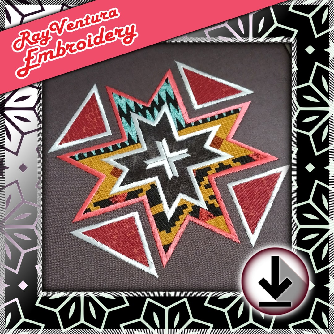 Tribal Pattern Embroidery File, Indigenous Embroidery Download, Digital ...