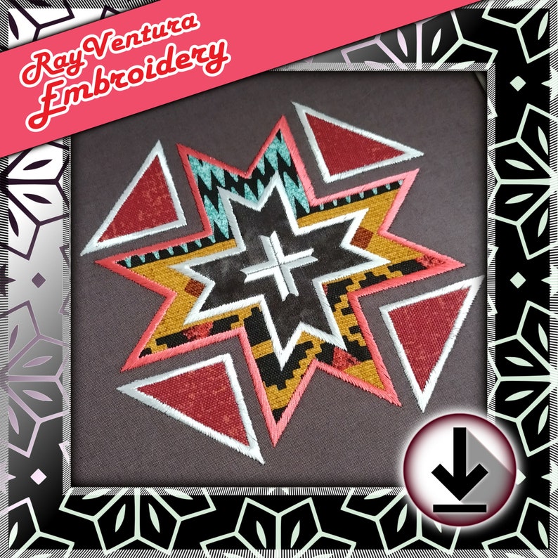 Tribal Pattern Embroidery File, Indigenous Embroidery Download, Digital ...