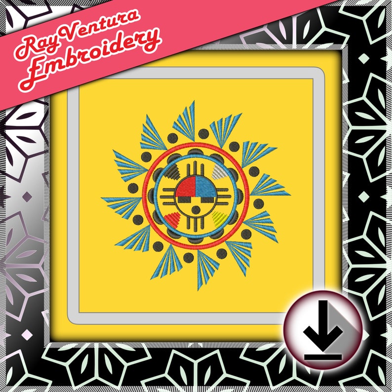 Tribal Sun Embroidery, Machine Embroidery Download, Digital File "only ...