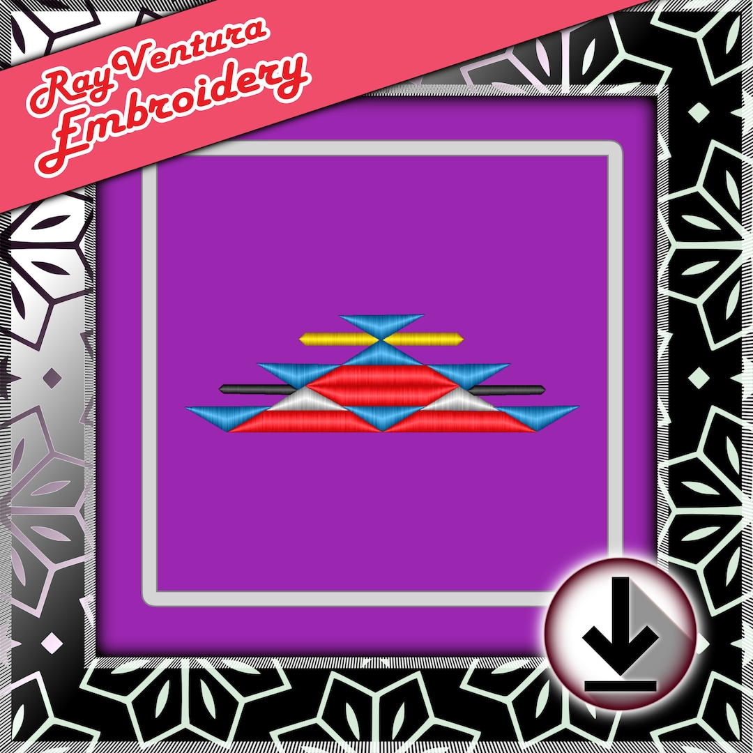 Tribal Satin Stitch Pattern, Machine Embroidery Download, Digital File ...