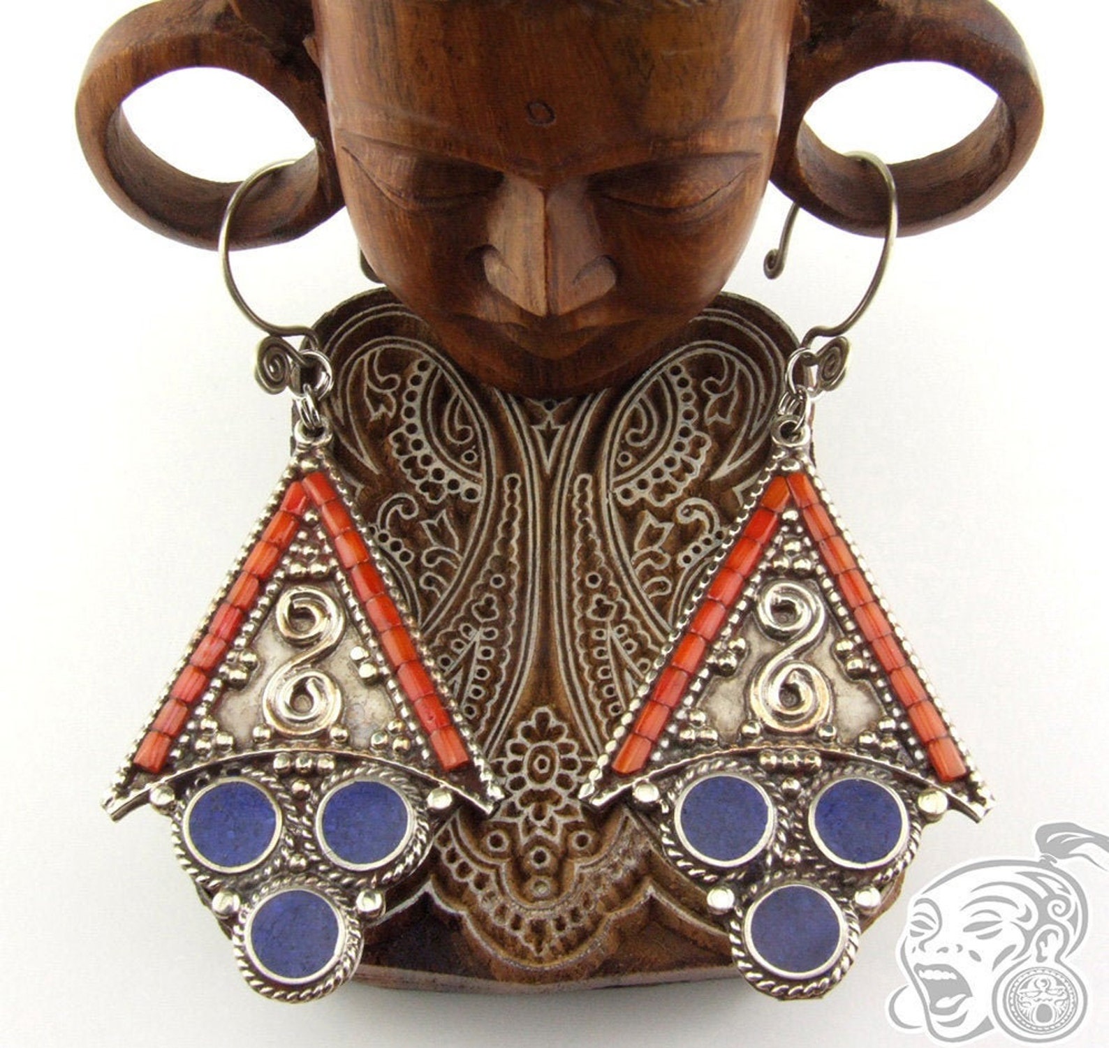 Boucles d'oreilles Tibet / Népal à porter avec Plugs - Etsy France