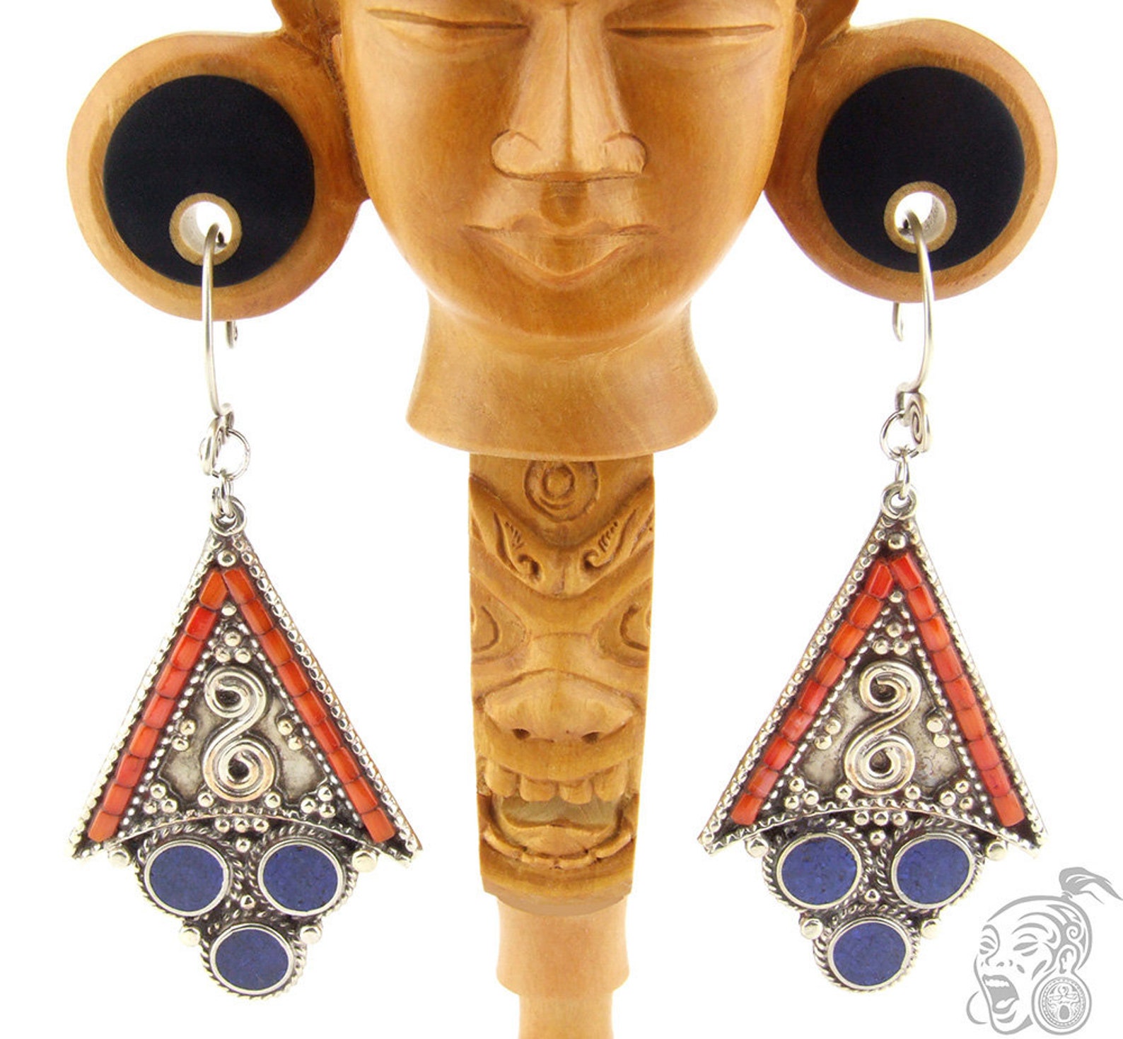 Boucles d'oreilles Tibet / Népal à porter avec Plugs - Etsy France