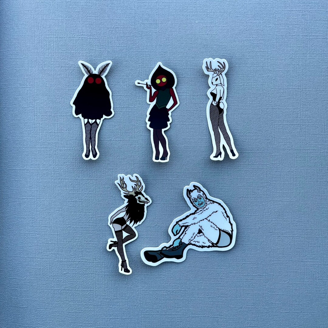 Cryptid Pinup Vinyl Sticker - Etsy