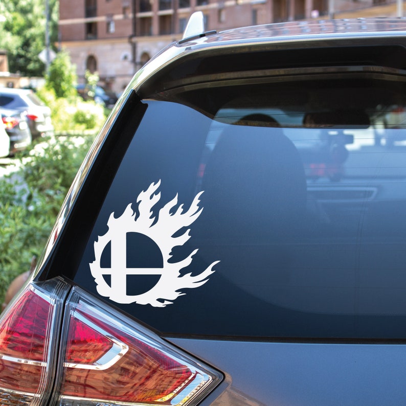 Super Smash Bros Fire Logo Vinyl Decal Sticker | Etsy