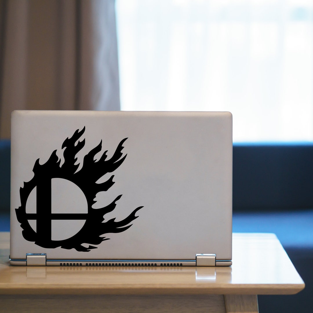 Super Smash Bros Fire Logo Vinyl Decal - Etsy