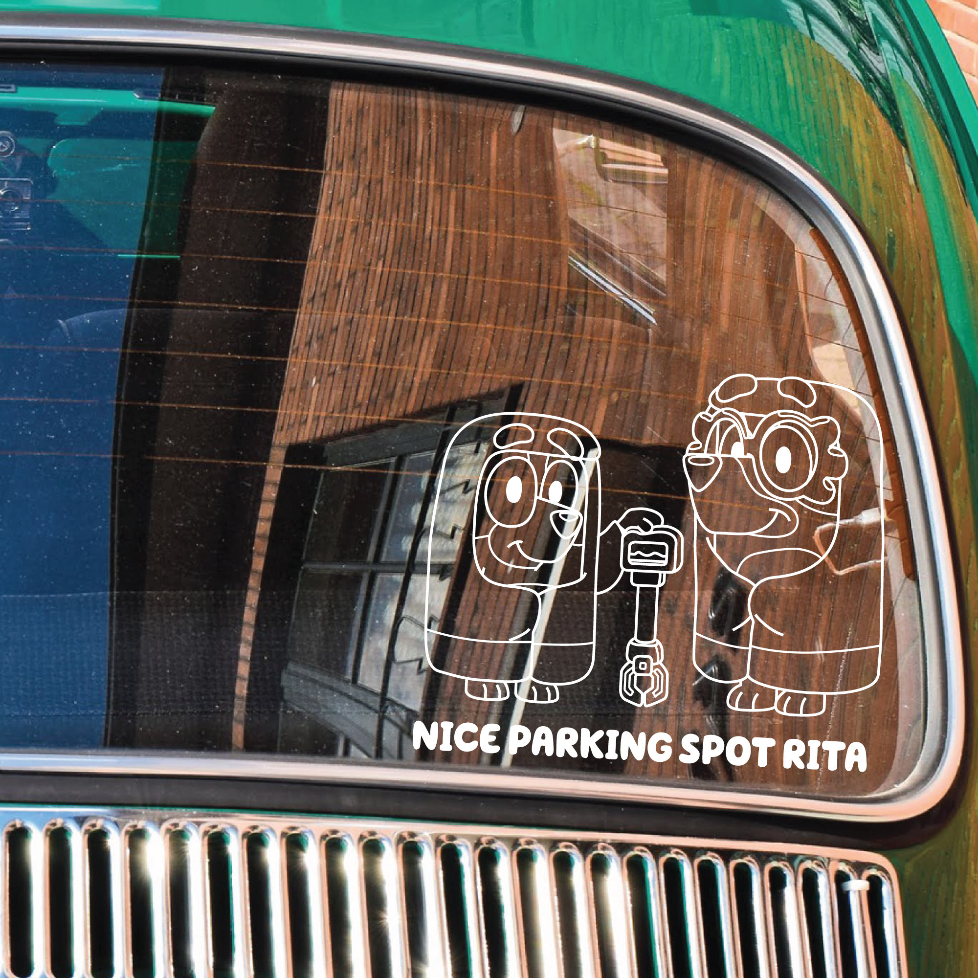 Bumper Stickers Nice Parking Spot Rita Premium Vinyl bumper sticker ...