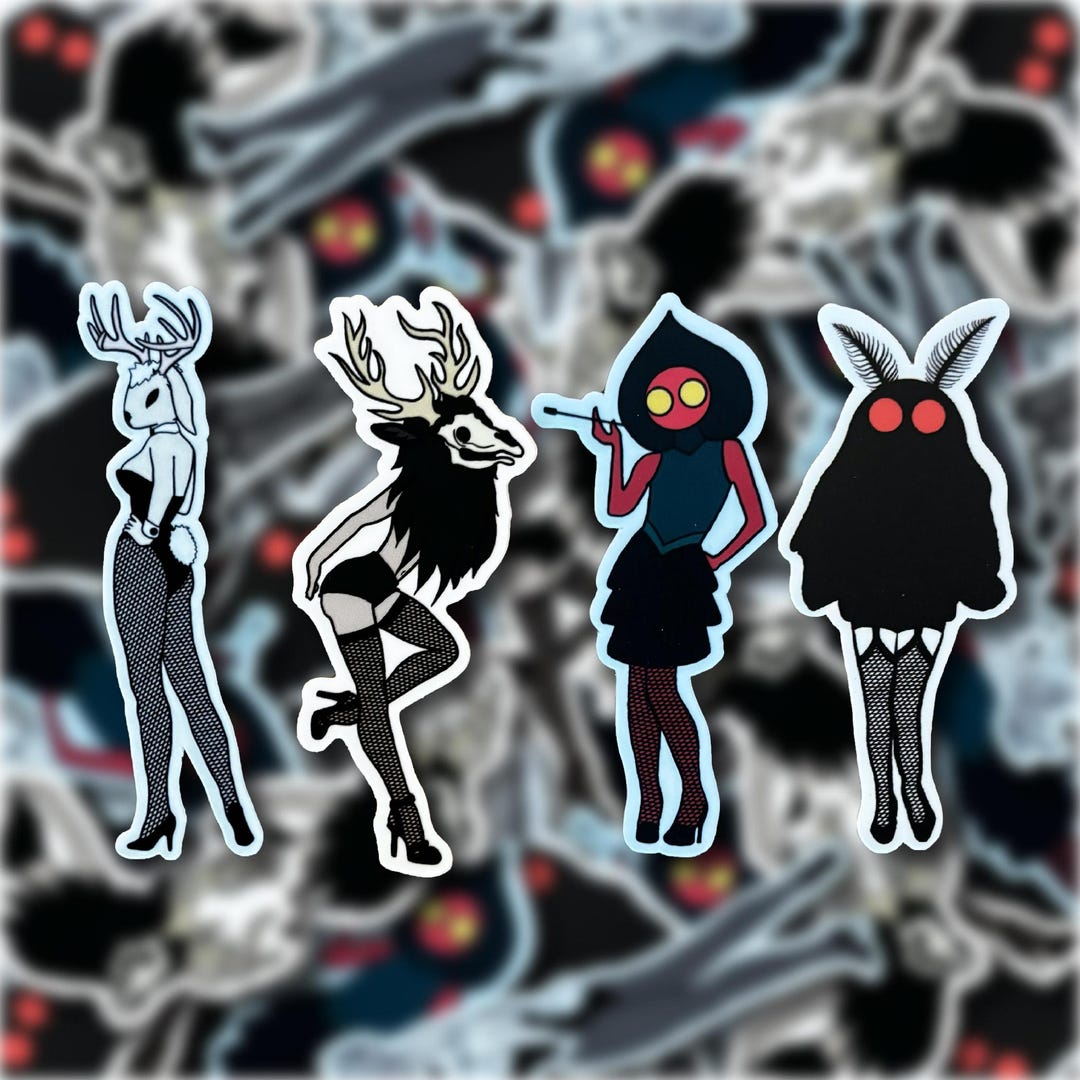 Cryptid Pinup Vinyl Sticker - Etsy