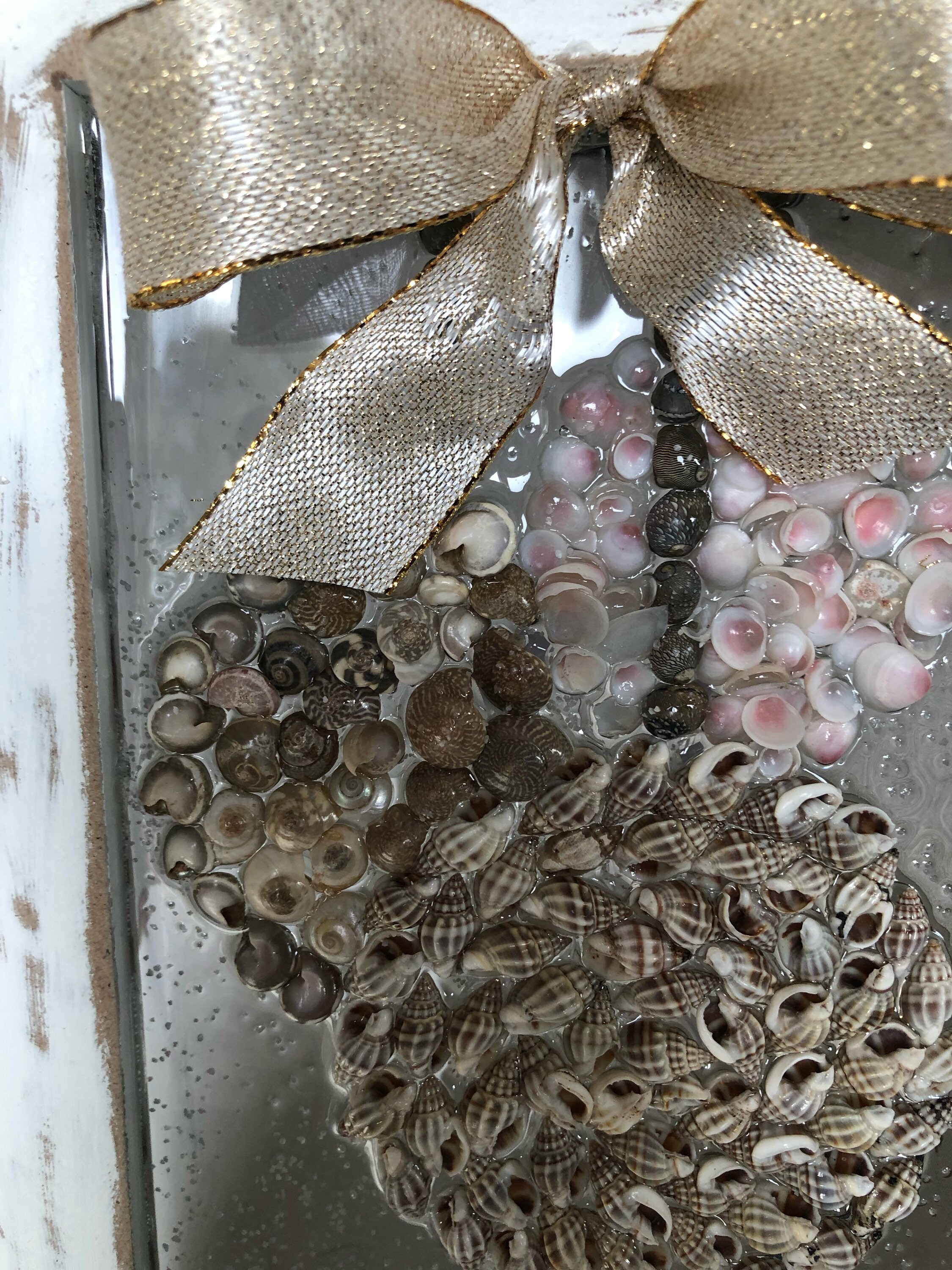White Distressed Cape Cod Mosaic Seashell Ornaments - Etsy