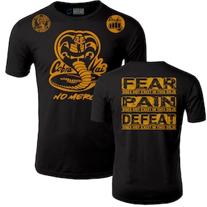 Cobra Kai No Mercy Funny Halloween Costume Fear Does Not Exist Adult Shorts Sleeve T Shirt Top ...