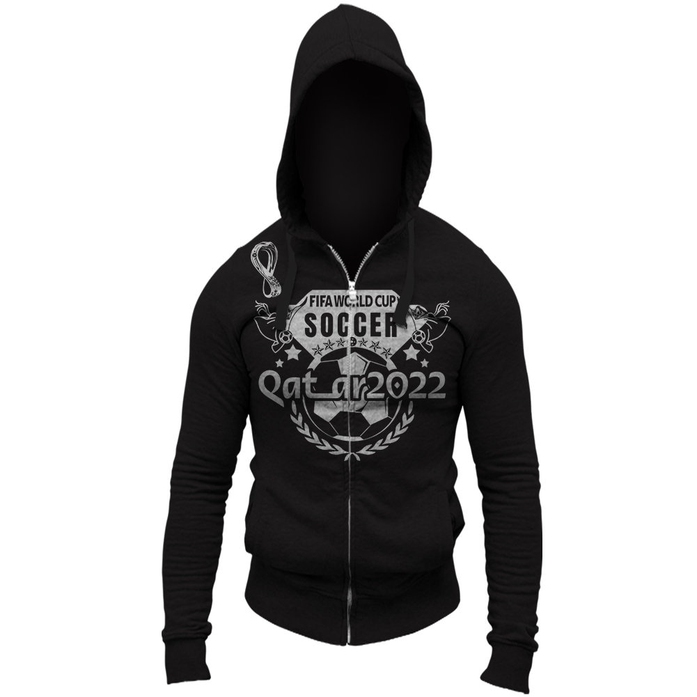 Qatar 2022 Soccer Fifa World Cup Adult Mens Full Zip up Hoodie ...