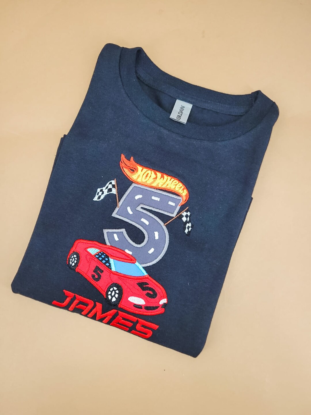 Kids Custom Embroidered Race Car Birthday Tshirt or Onesie//hot Wheels ...