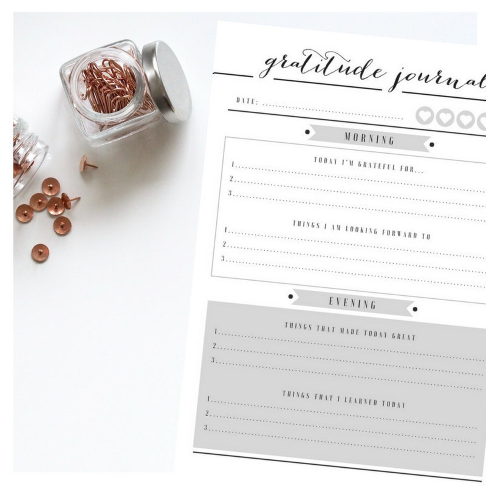 Gratitude journal & FREE cover Printable A4 Instant | Etsy