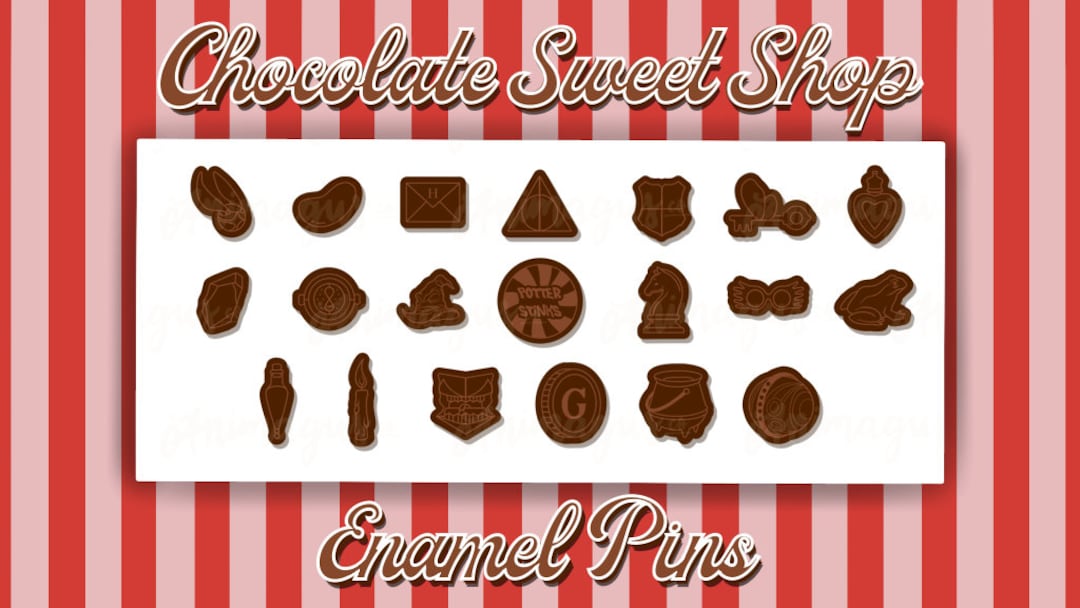 Chocolate Sweet Shop Enamel Pins - Etsy
