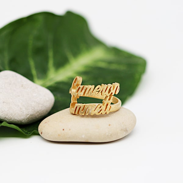 Cursive Name Ring - Etsy