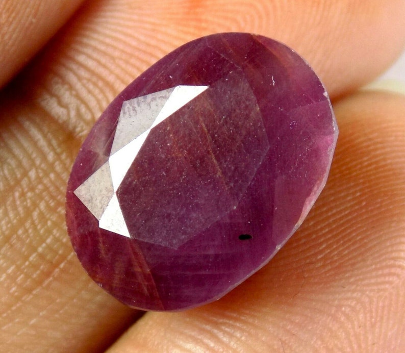 Natural African Ruby Oval Shape 14x11mm Faceted Cut Loose | Etsy